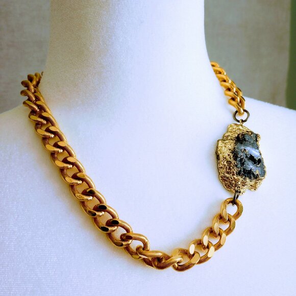 Realia by Jen | Jewelry | Realia By Jen Gold Nugget Necklace | Poshmark